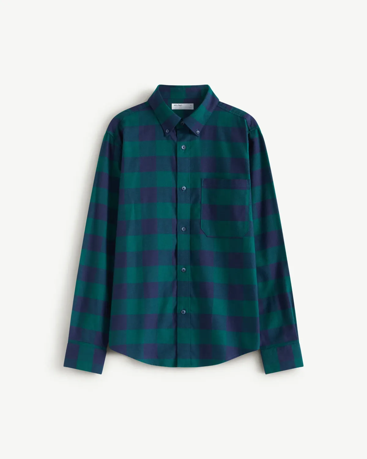 Áo Sơ Mi Nam Flannel Tay Dài Kẻ Caro Form Fitted