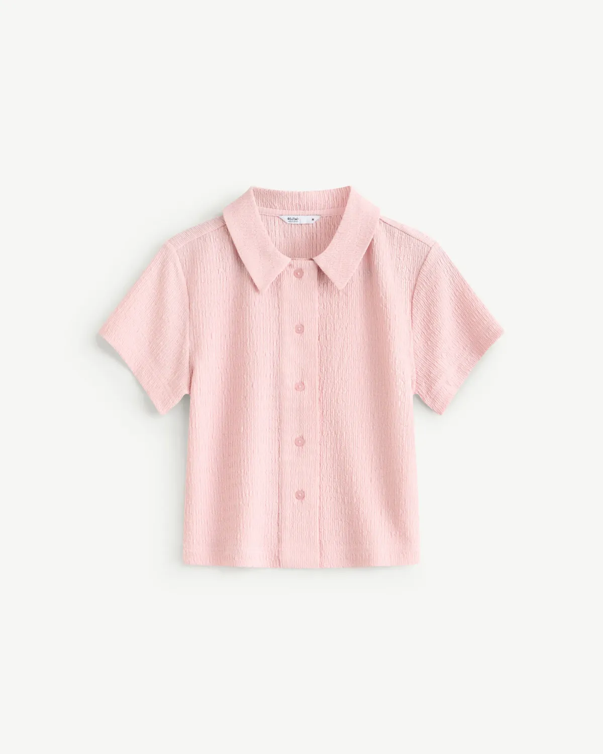 Áo sơ mi tay ngắn nữ vải texture form Regular