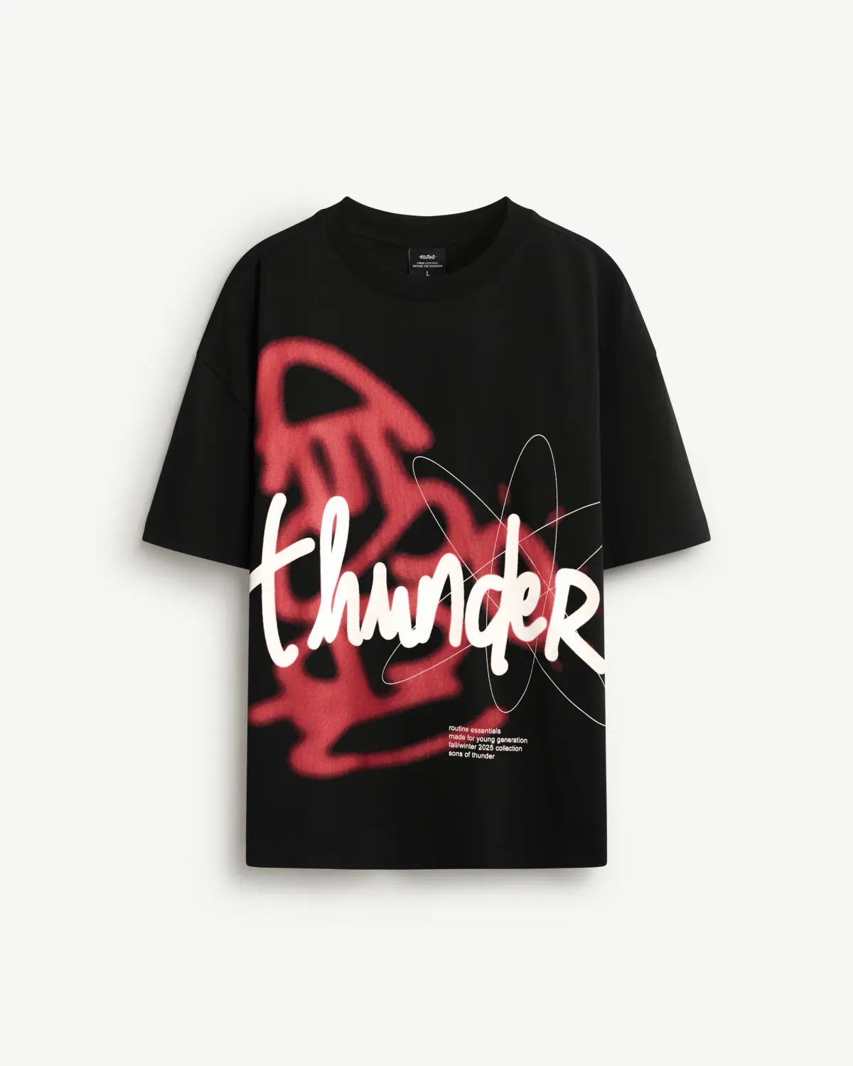 Áo thun Thunder nam tay ngắn in hình form Boxy