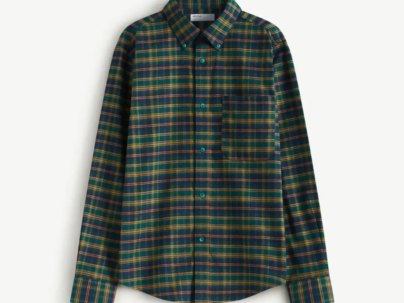 Áo Sơ Mi Nam Flannel Tay Dài Kẻ Caro Form Fitted