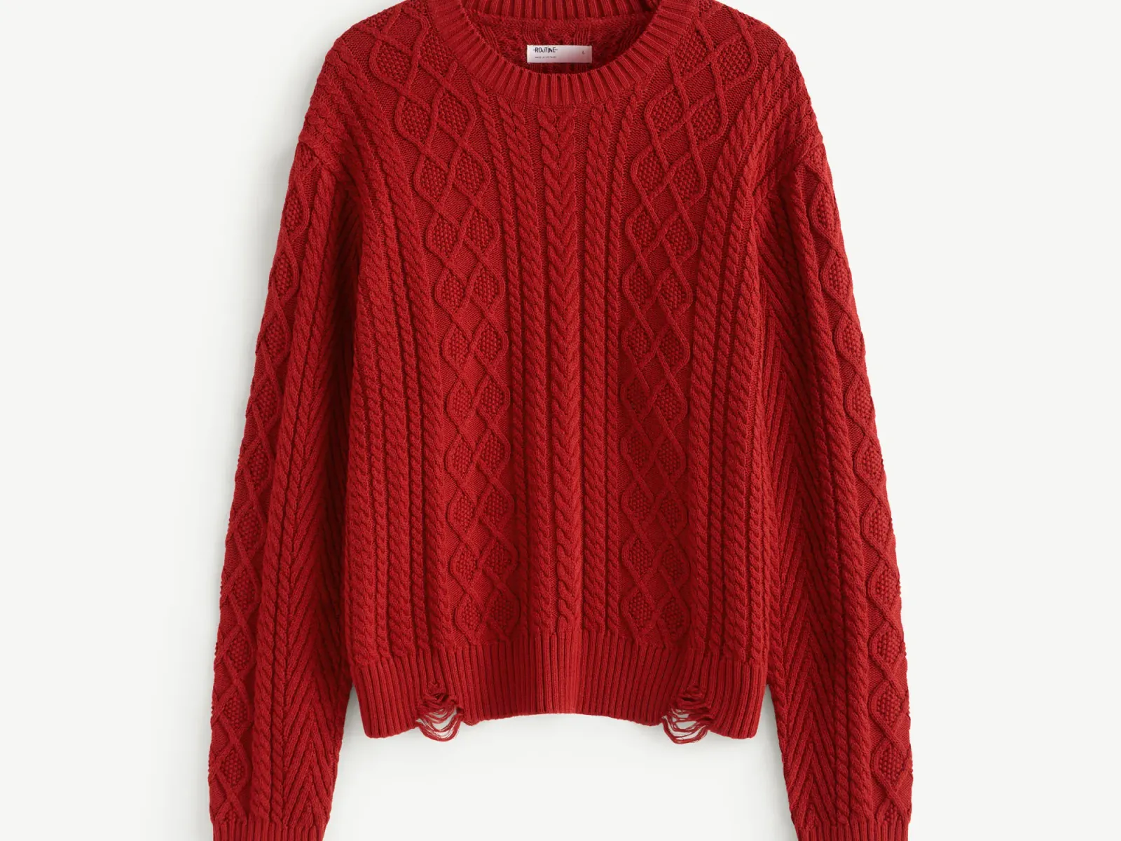 Áo Len Dệt Kim Nam Tay Dài Vặn Thừng Form Regular