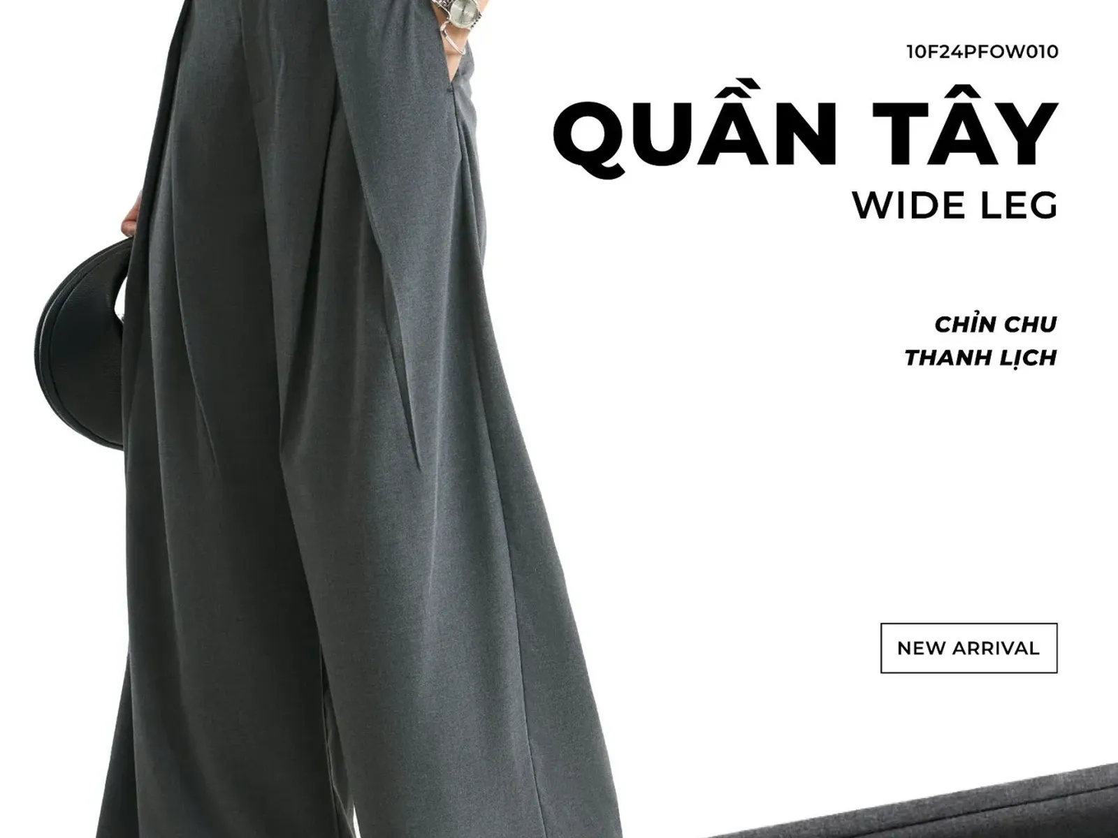 Quần Dài Nữ Ống Rộng Cách Điệu Form Wide Leg
