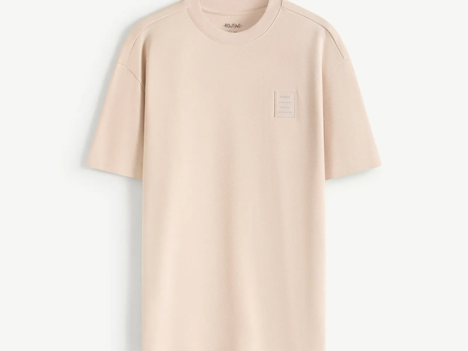 Áo Thun Nam Tay Ngắn Nhãn Trang Trí Trước Ngực